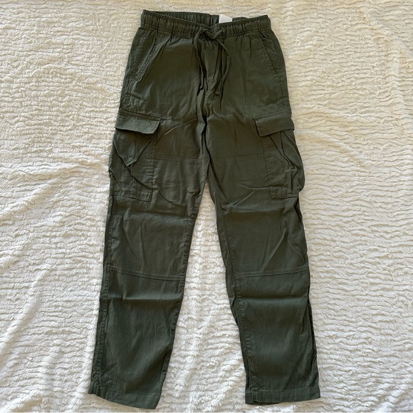 H&M | Pants | Hm Green Cargo Pants With Drawstring Waist And Relaxed ...